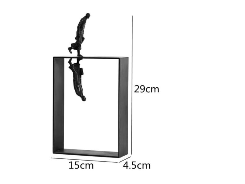 Minimalist Metal Character Sculpture, Abstract Figurines, Desktop ...