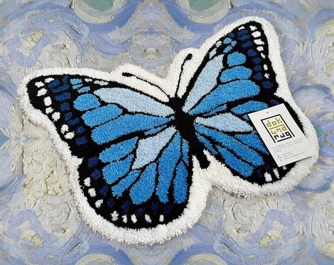 BUTTERFLY RUG / 7 COLOR Options, Handmade Tufted Rug, Different Sizes ...
