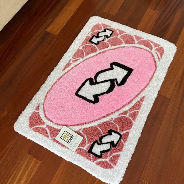 Pink Uno Reverse Rug - Etsy