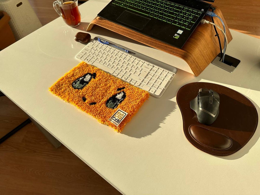 Character Keyboard Rug, Handmade Rug, Study Desk Rug, Tufted Keyboard ...