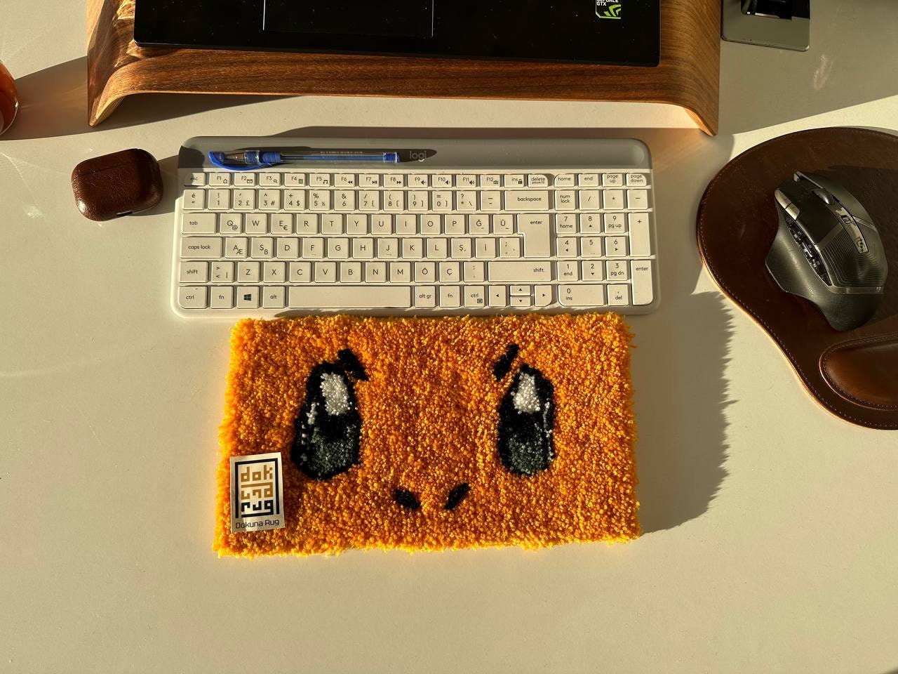 Character Keyboard Rug, Handmade Rug, Study Desk Rug, Tufted Keyboard ...