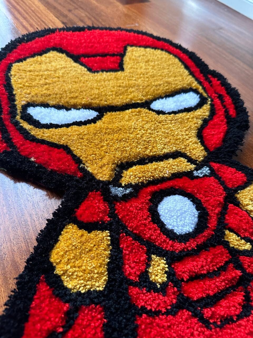 IRON MAN RUG / Junior Super Hero Tufted Rug Iron Man Handmade - Etsy