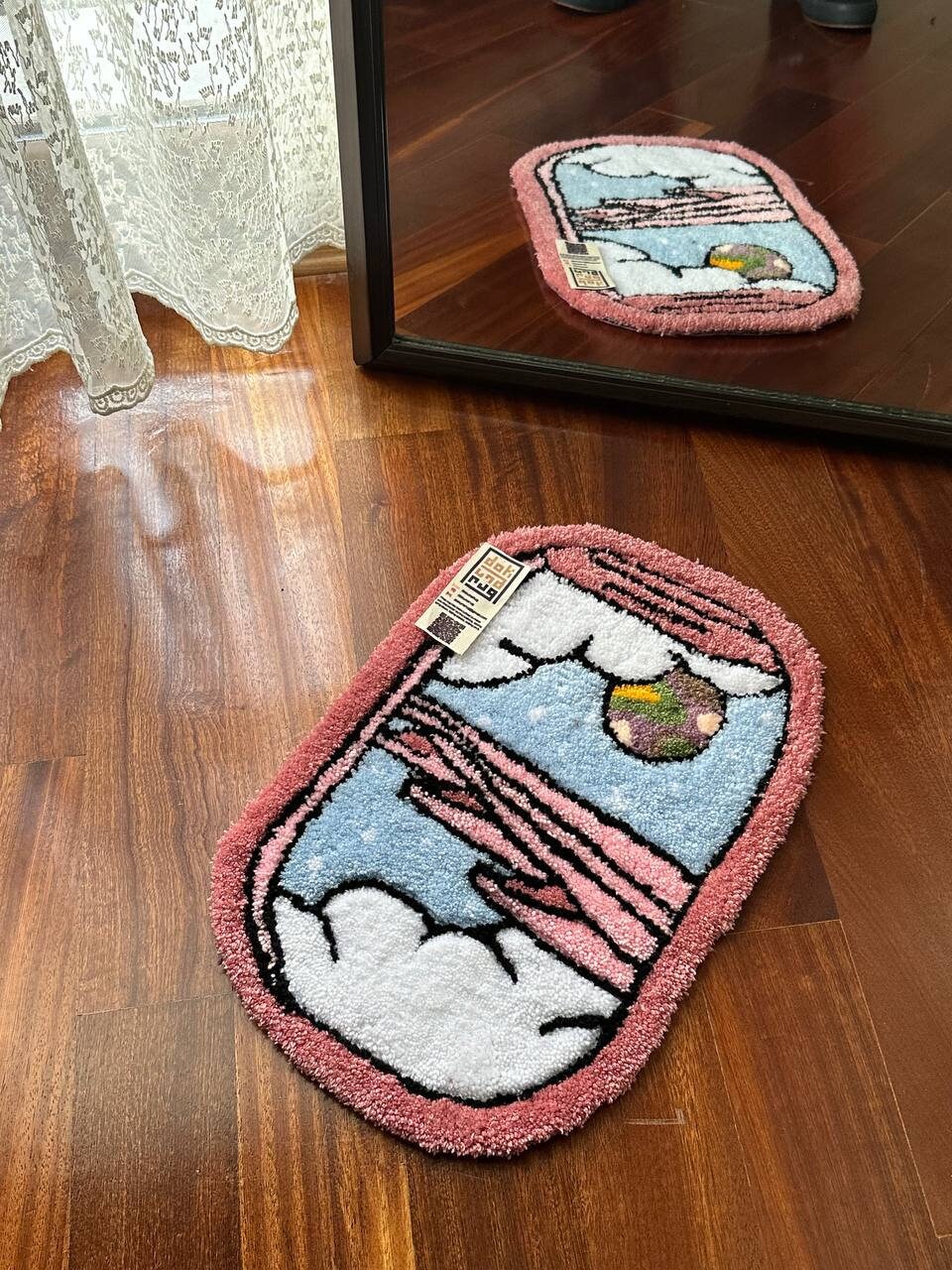 AIRPLANE WINDOW RUG / Pink Airplane Window Tufted Rug - Etsy