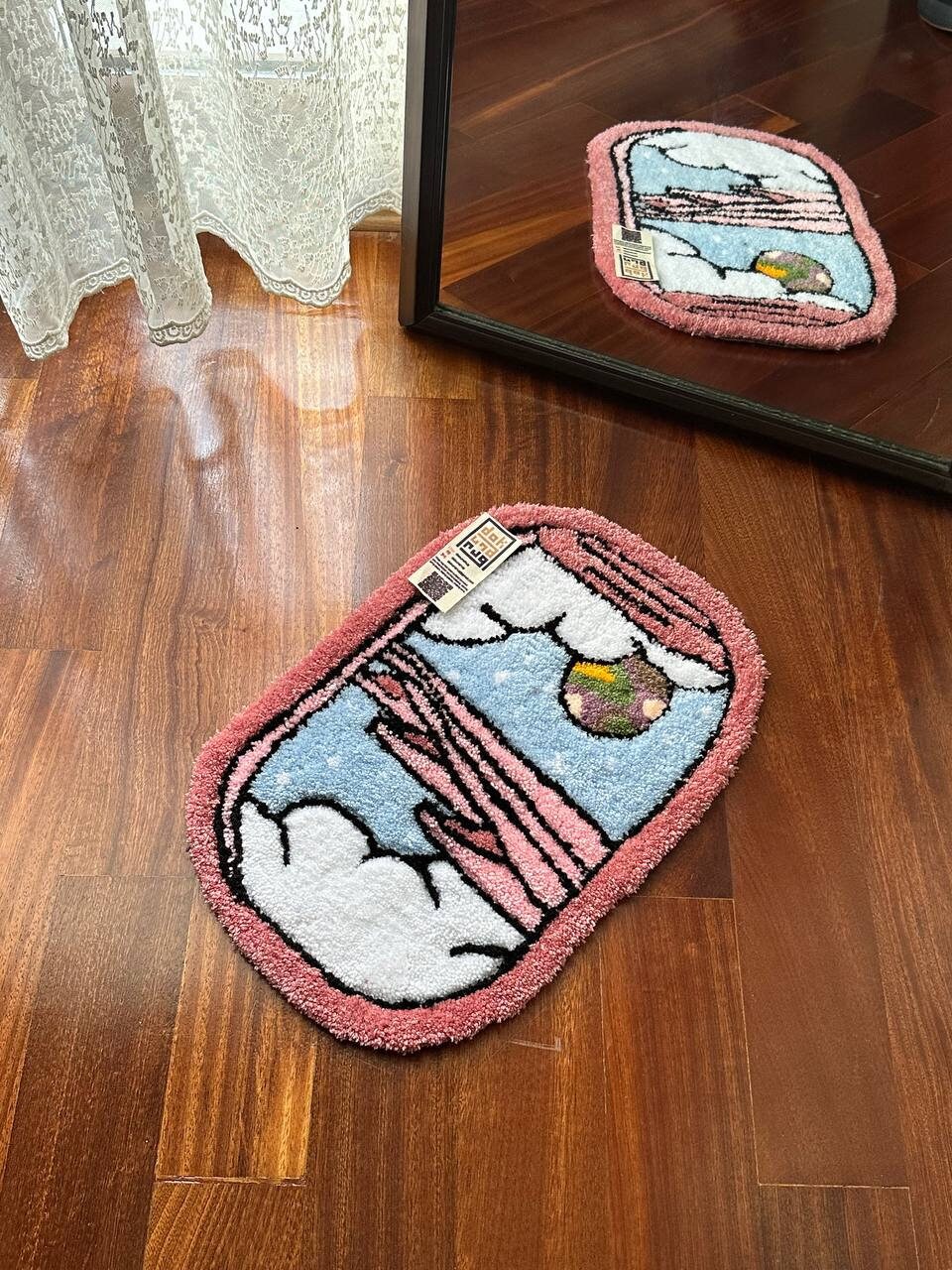 AIRPLANE WINDOW RUG / Pink Airplane Window Tufted Rug - Etsy