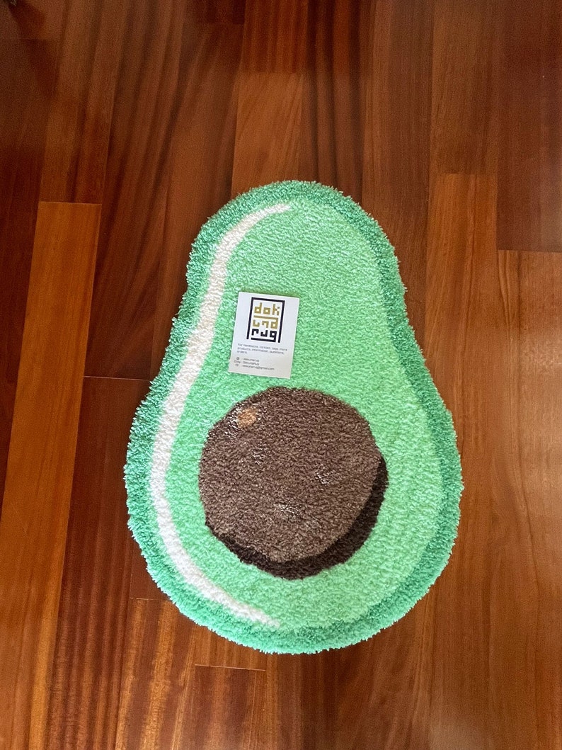 Handmade Avocado Rug: Tufted Green Accent Rug - Etsy