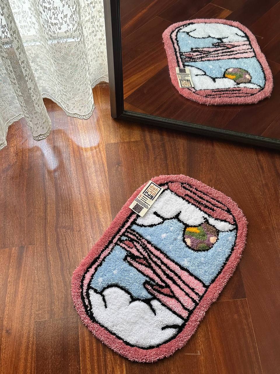 AIRPLANE WINDOW RUG / Pink Airplane Window Tufted Rug - Etsy