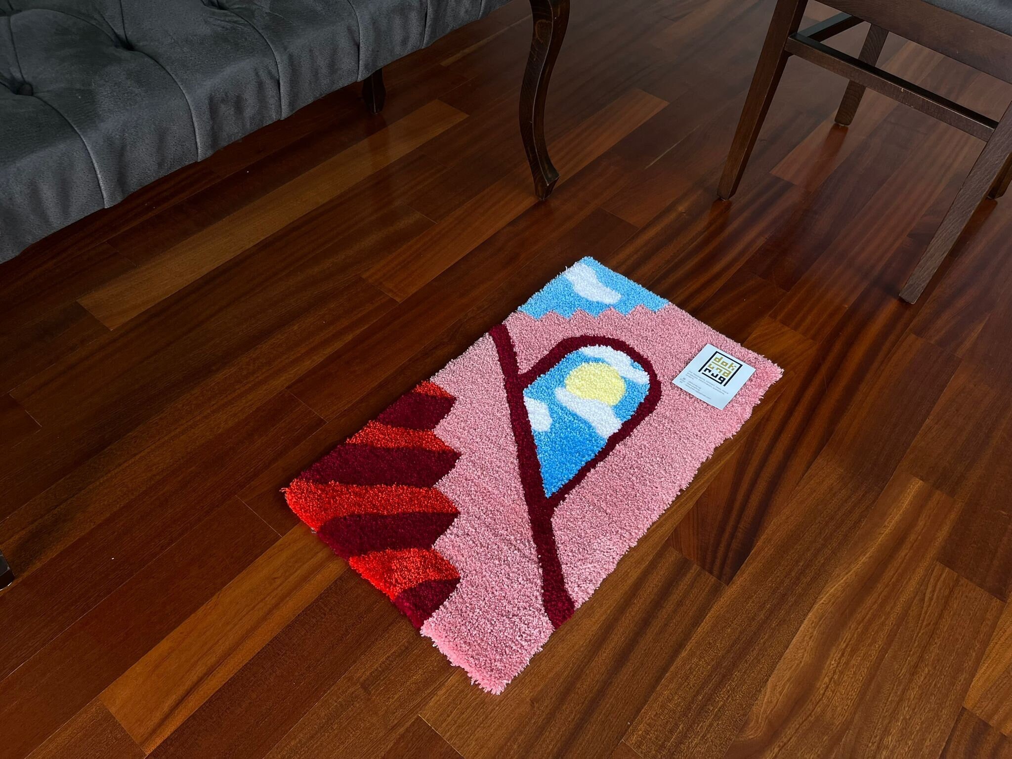 VIEW WINDOW RUG / Pink Accent Rug, Decor Rug for Rooms, Gift Idea Rug ...