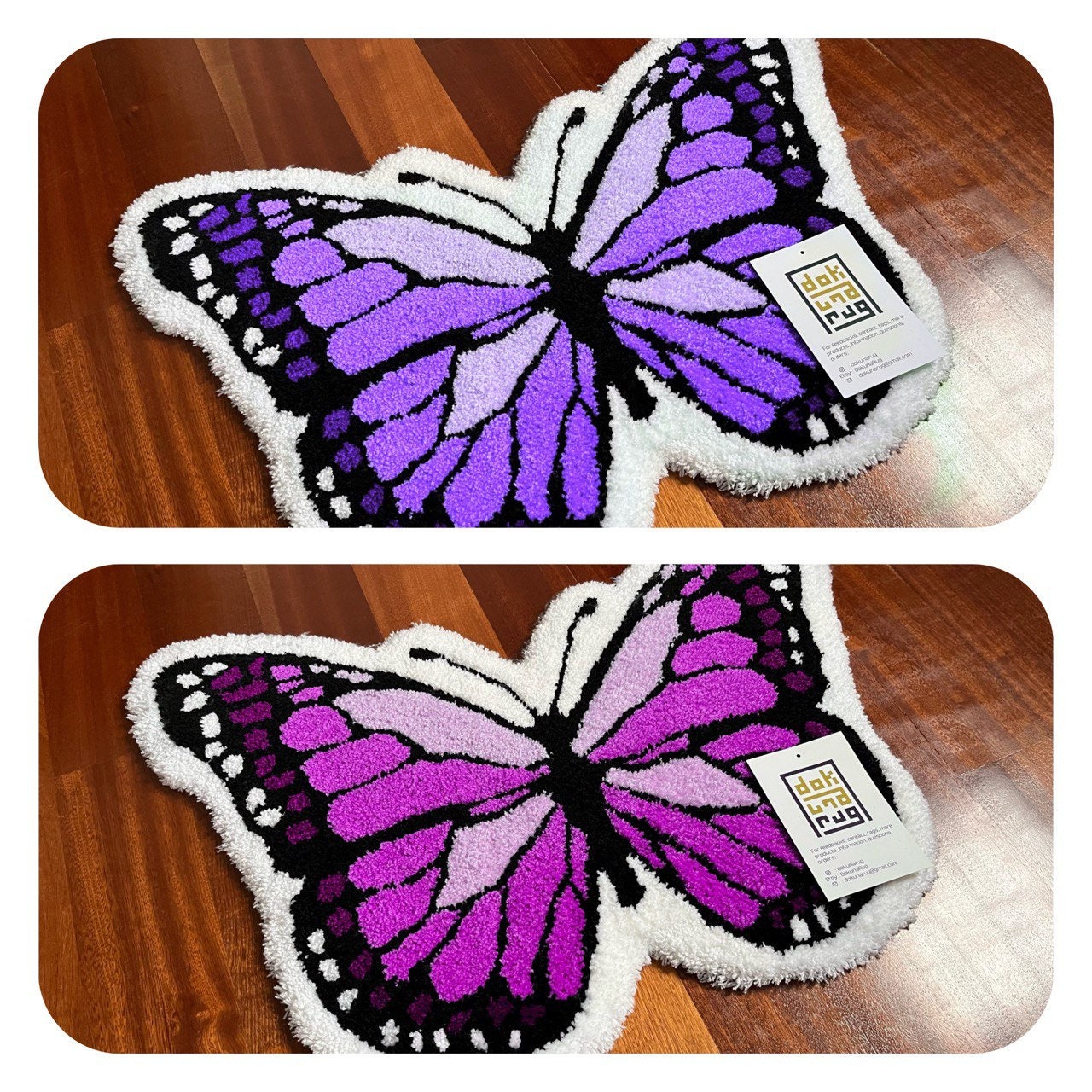 BUTTERFLY RUG / 7 COLOR Options, Handmade Tufted Rug, Different Sizes ...