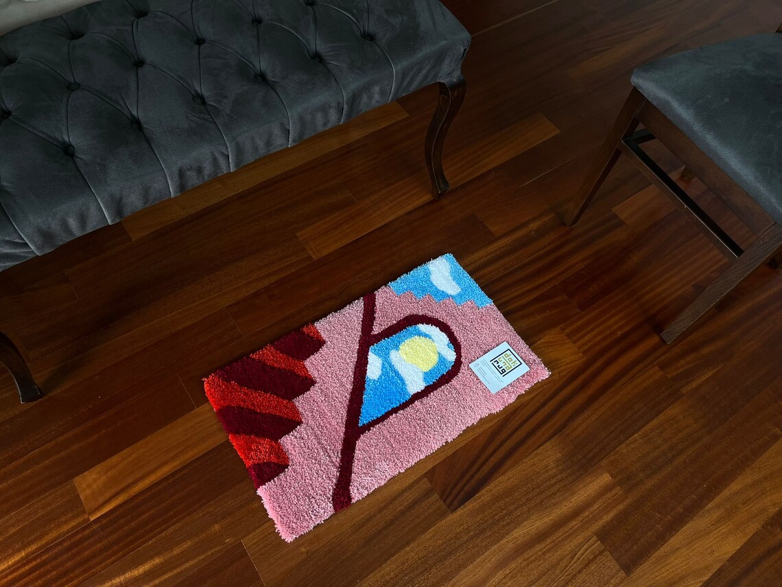 VIEW WINDOW RUG / Pink Accent Rug Decor Rug for Rooms Gift - Etsy