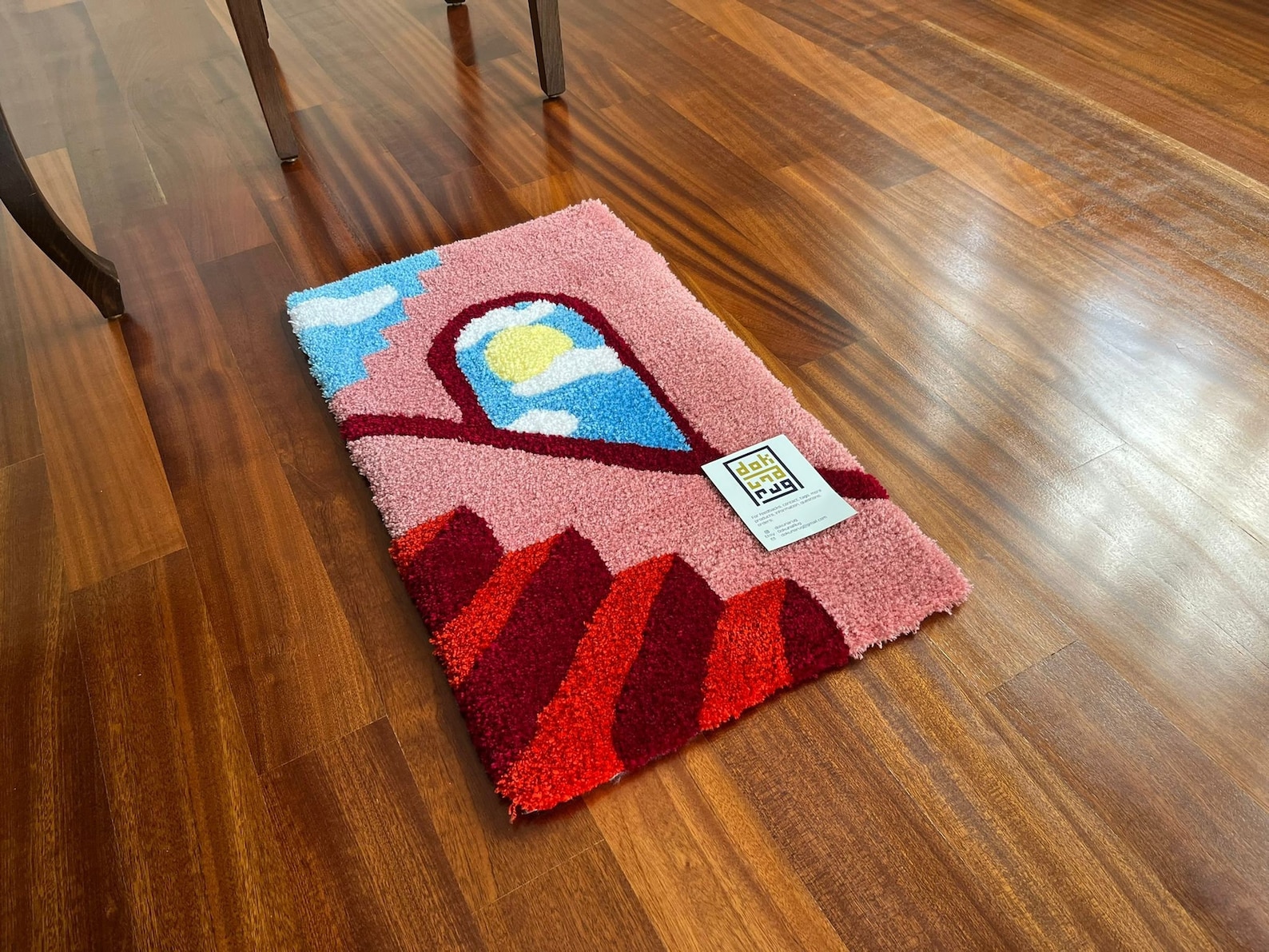 VIEW WINDOW RUG / Pink Accent Rug, Decor Rug for Rooms, Gift Idea Rug ...