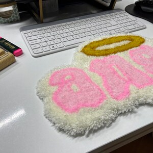 KEYBOARD RUG / 5 Color Options, Handmade Study Desk Rug, Tufted ...