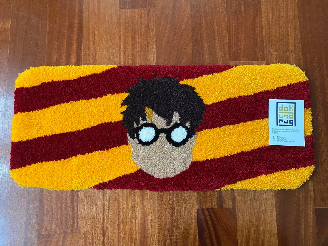 HARRY POTTER RUG / Different Sizes, Fluffy Tufted Rug, Gryffindor ...