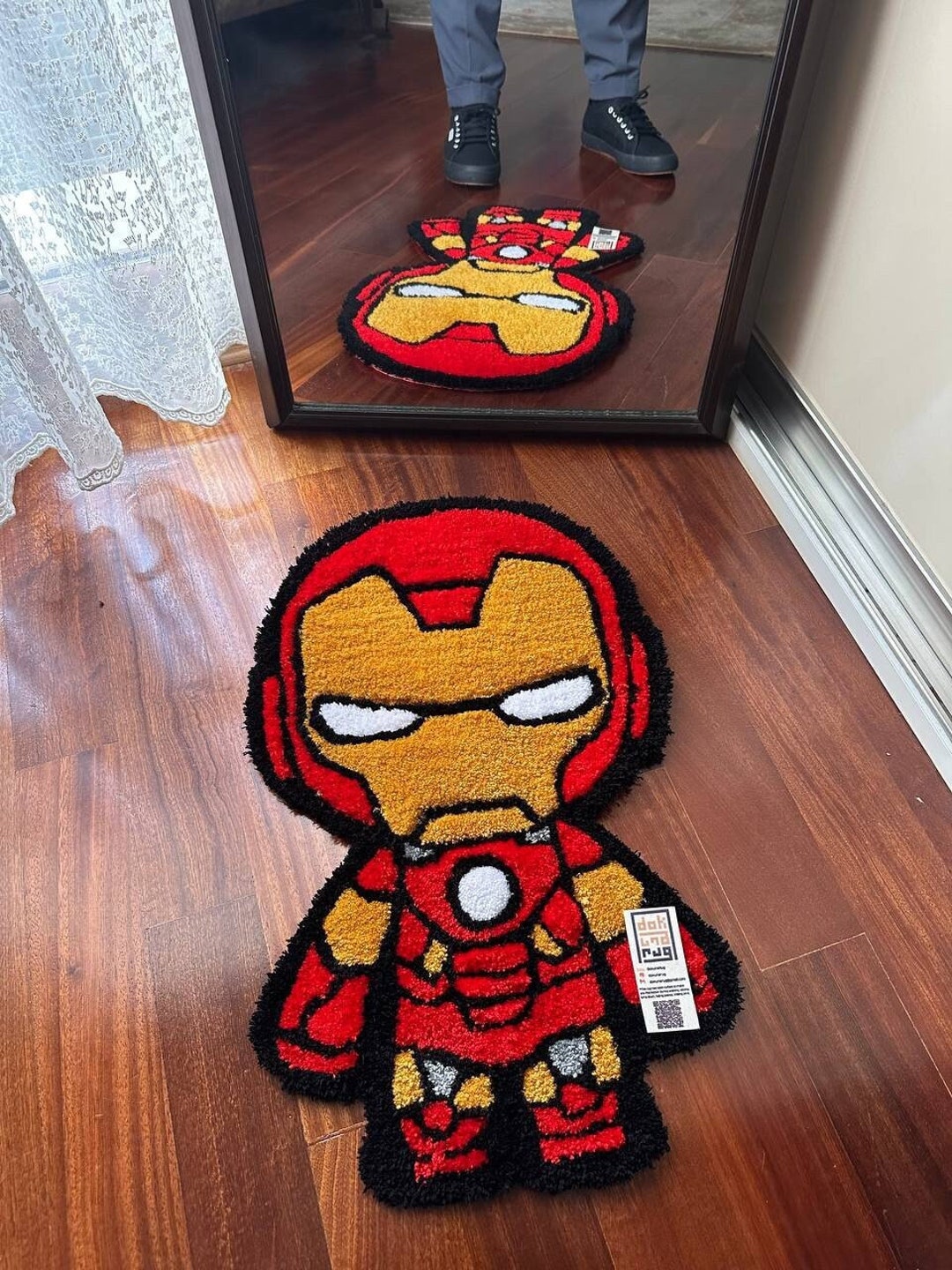 IRON MAN RUG / Junior Super Hero Tufted Rug, Iron Man Handmade Rug ...
