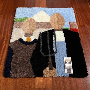 AMERICAN GOTHIC RUG / Handmade Artwork Rug, Different Sizes, Tufted ...