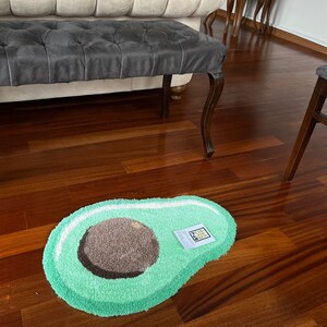 Handmade Avocado Rug: Tufted Green Accent Rug - Etsy
