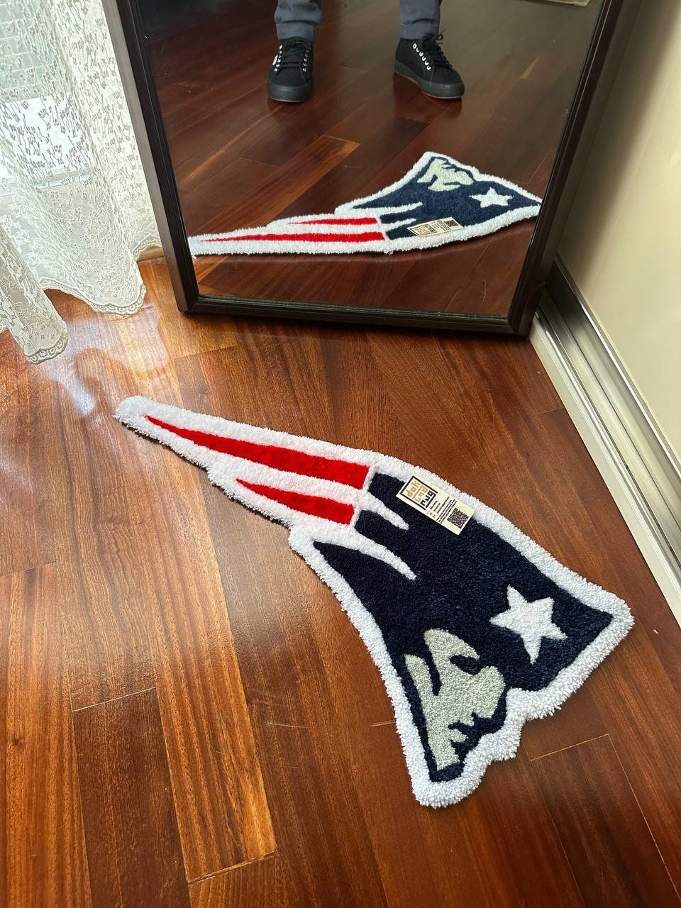 PATRIOT LOGO RUG / American Football Team Rug Handmade Tufted - Etsy