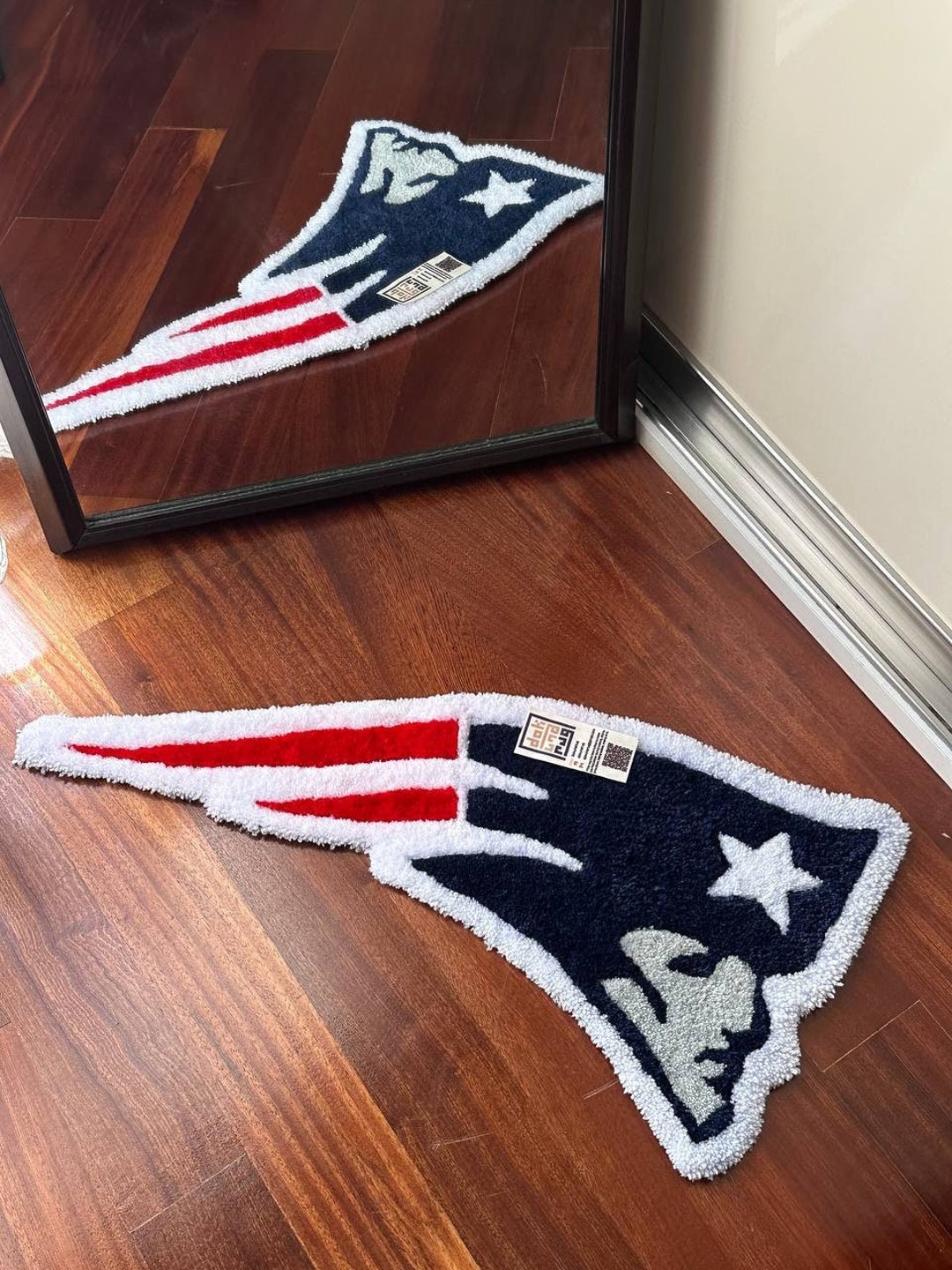 PATRIOT LOGO RUG / American Football Team Rug, Handmade Tufted Nfl Rug ...