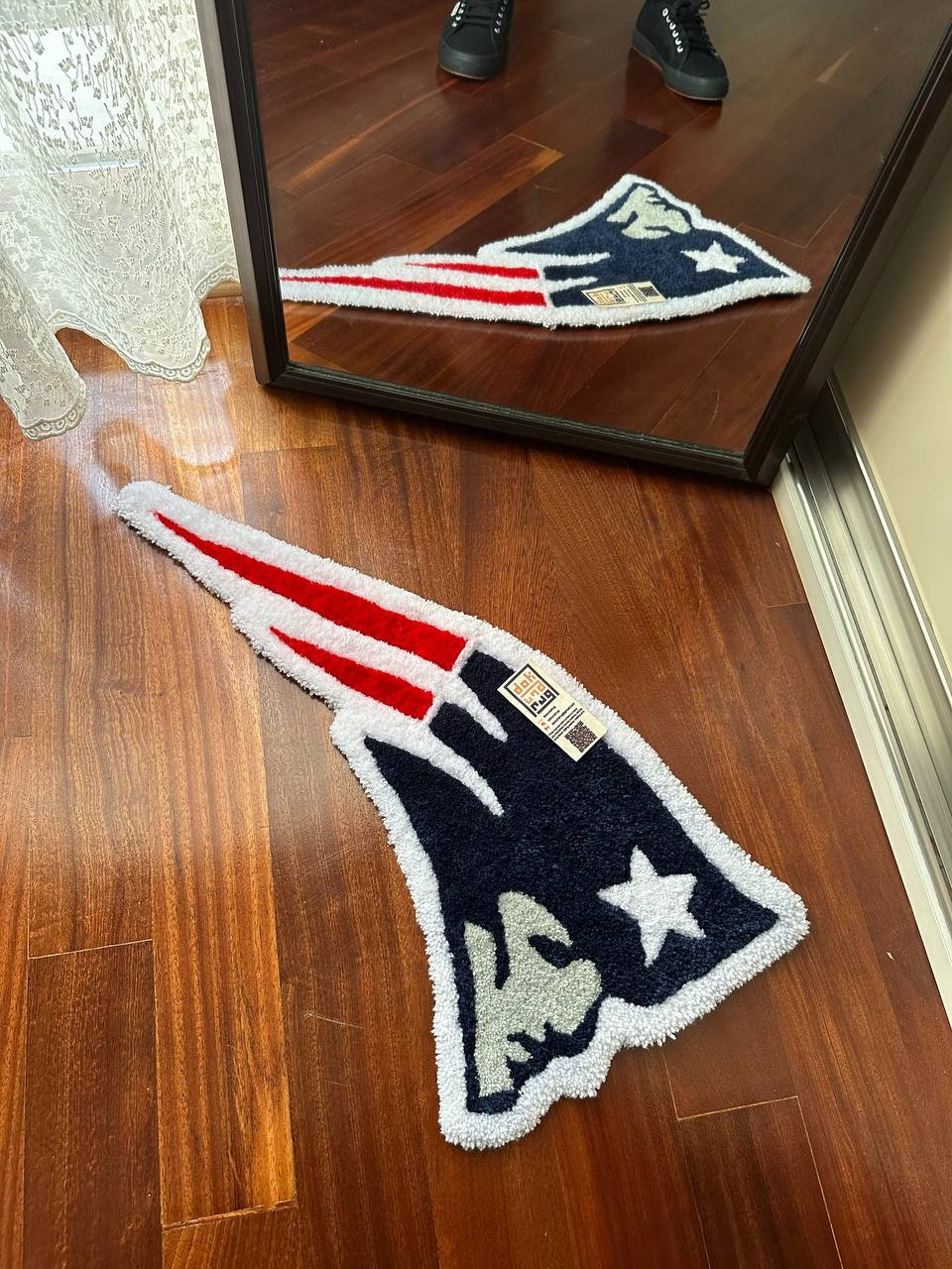 PATRIOT LOGO RUG / American Football Team Rug Handmade Tufted - Etsy