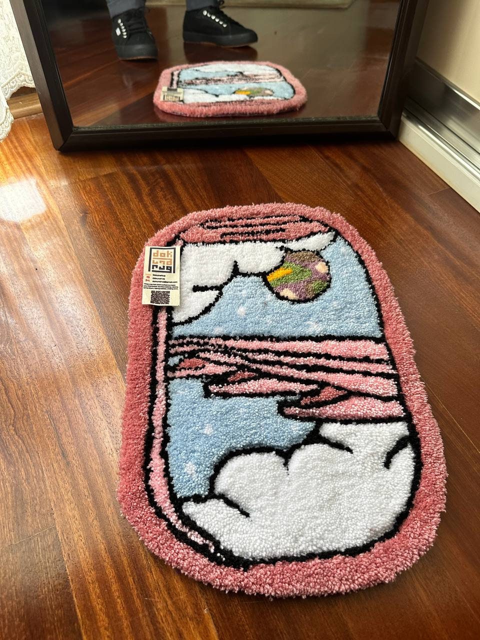 AIRPLANE WINDOW RUG / Pink Airplane Window Tufted Rug - Etsy