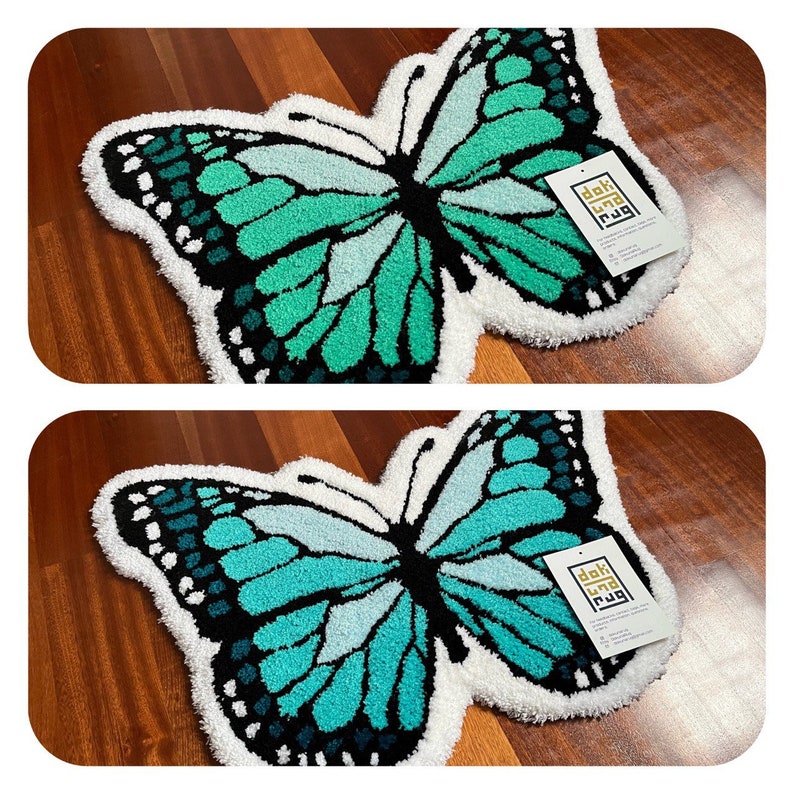 BUTTERFLY RUG / 7 COLOR Options Handmade Tufted Rug - Etsy
