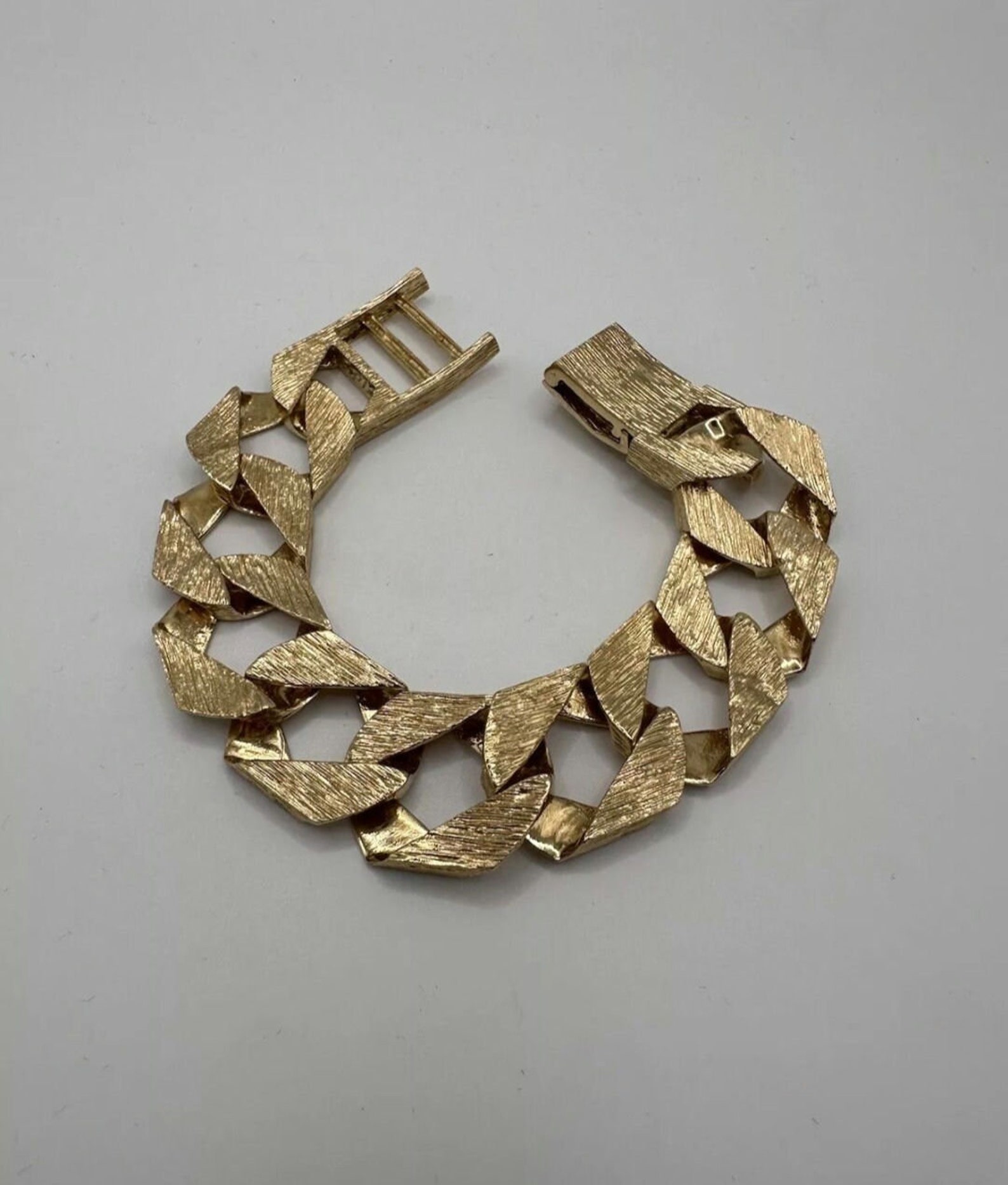 9ct Gold on Silver 22mm Old School Chaps Curb Bracelet. Bespoke UK Made ...