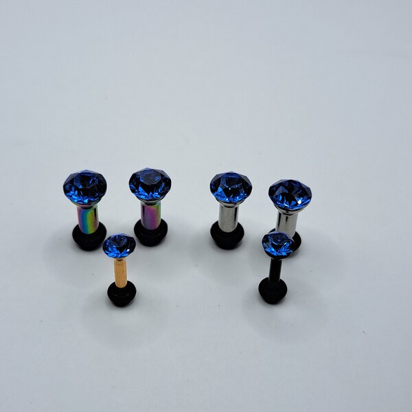 Black Blue Earrings - Etsy