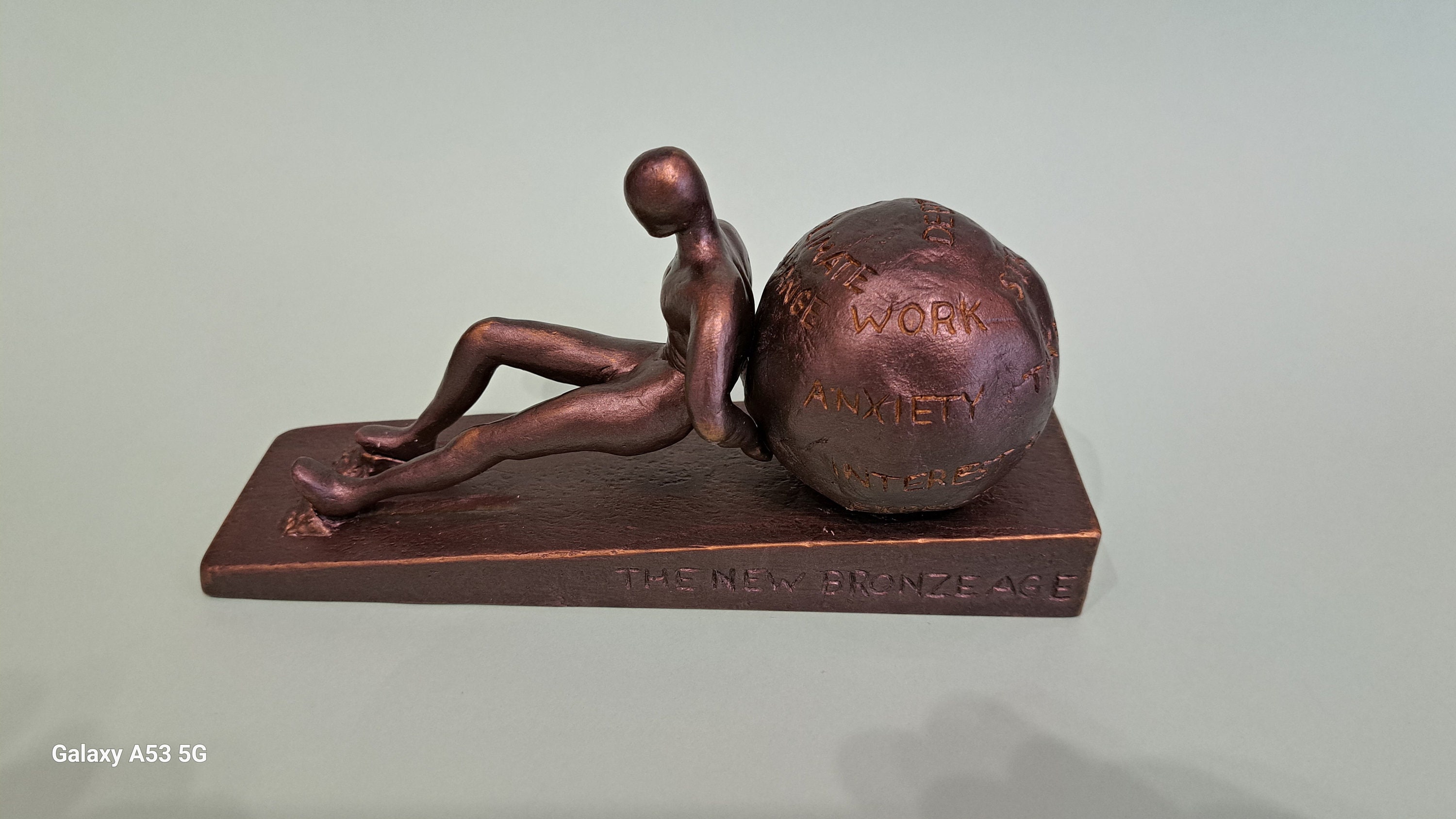 Millennial Man, Bronze Statue Motivational Figurine. Wellbeing Gift. - Etsy