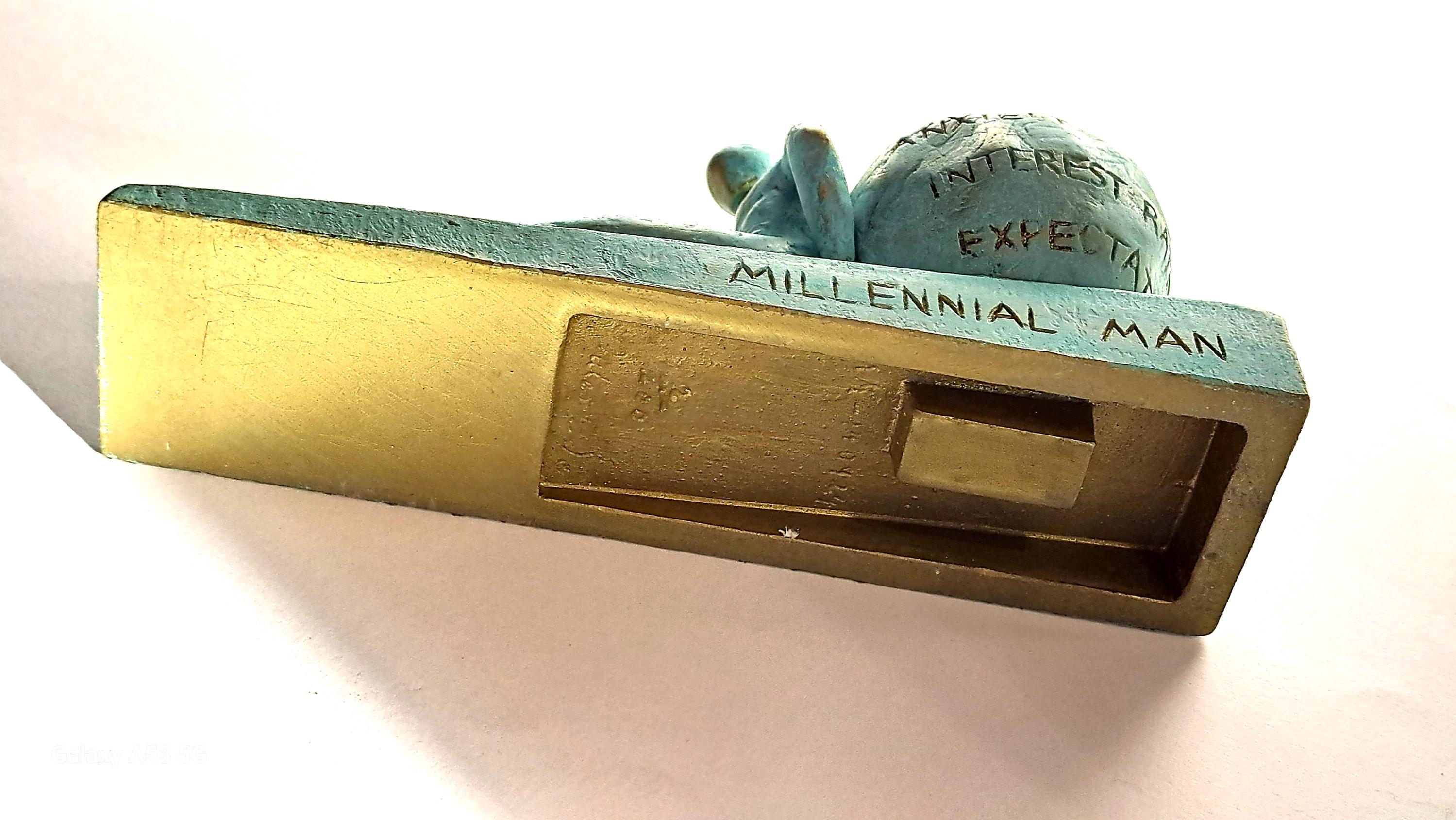 Millennial Man, Bronze Statue Motivational Figurine. Wellbeing Gift. - Etsy