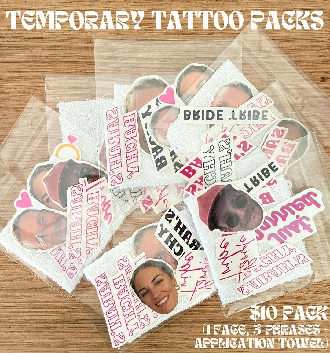 Temporary Tattoo Packs /bachelorette Party - Etsy