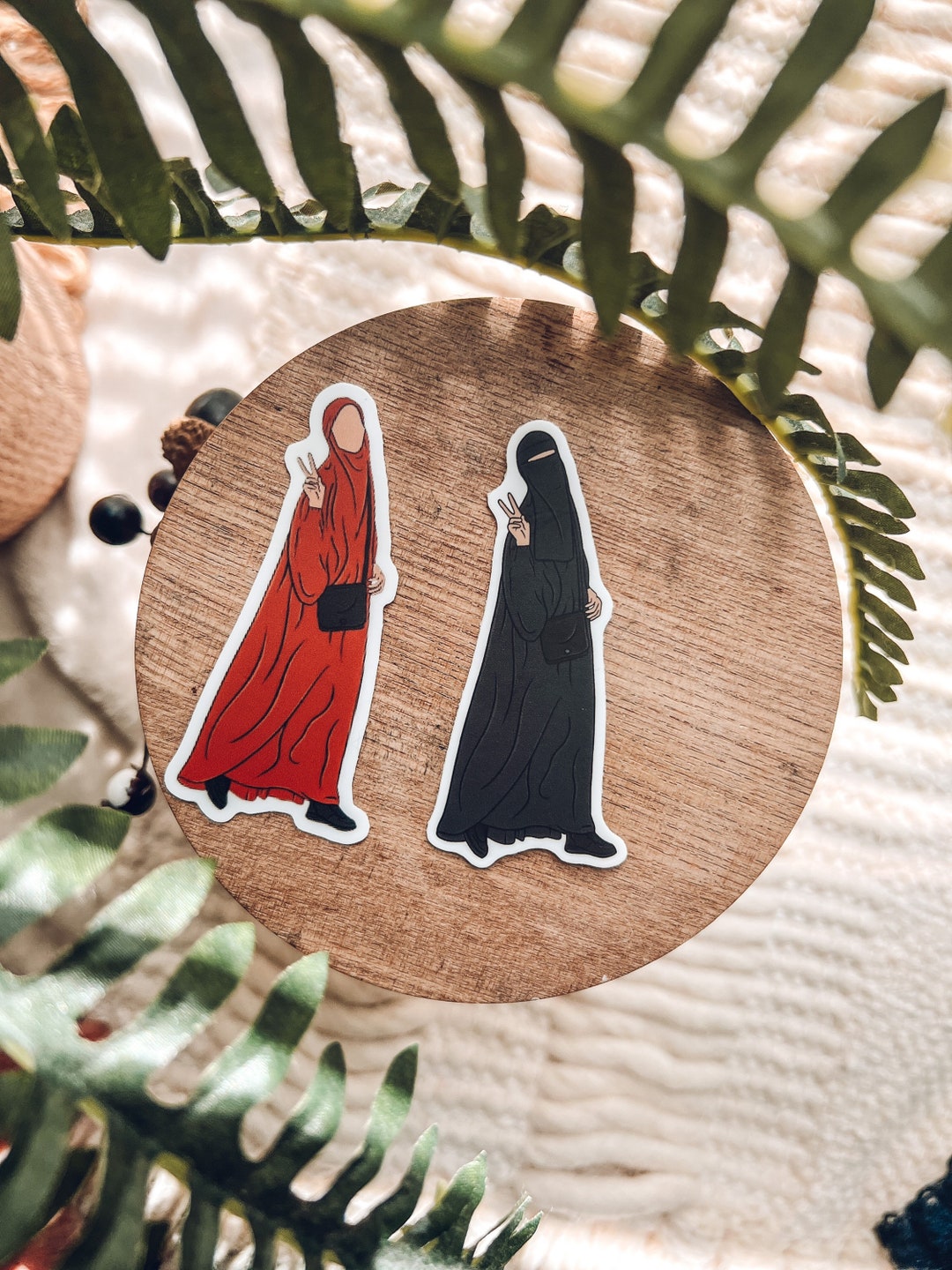 Orange Jilbab Sticker, Muslim Sticker, Cute Hijabi Stickers. Muslim ...