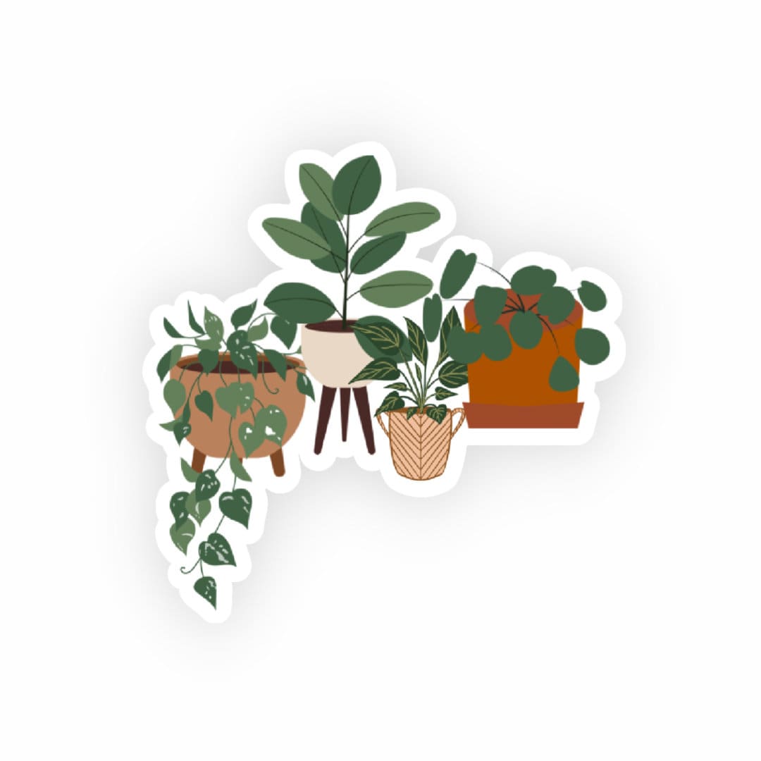 Plant Sticker Plant Art Waterproof Sticker Plant Shelf - Etsy