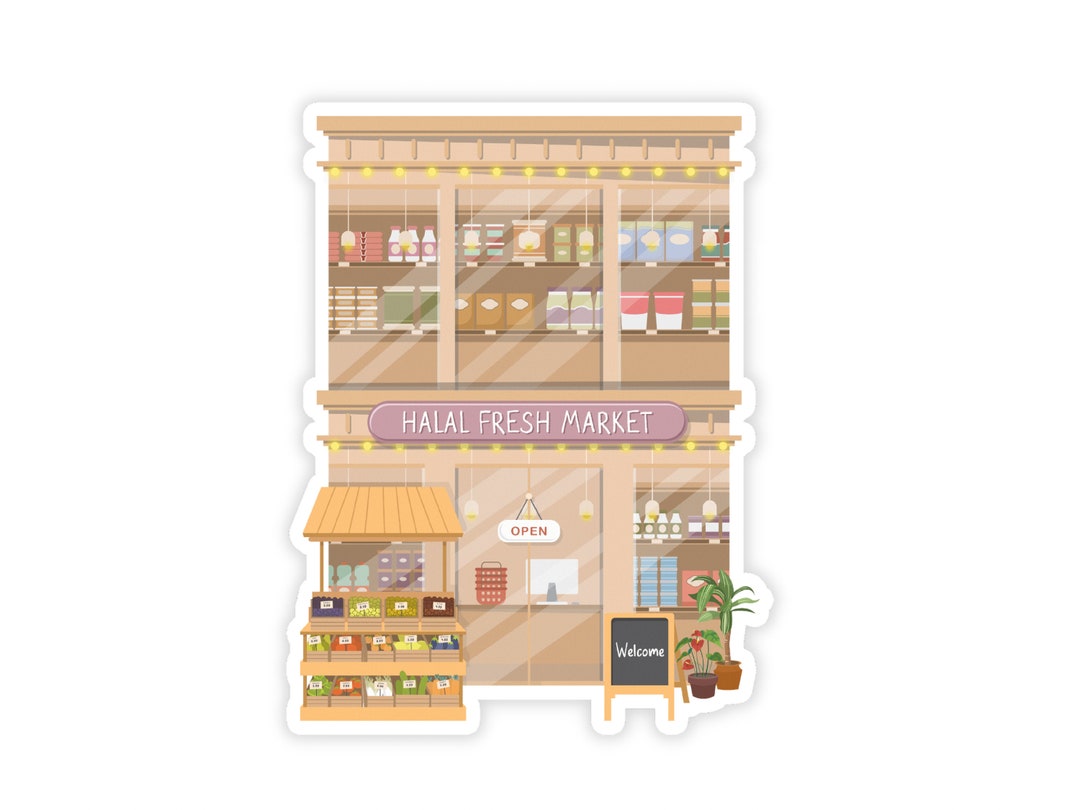 Halal Fresh Market Sticker Islamic Stickers Muslim Stickers - Etsy