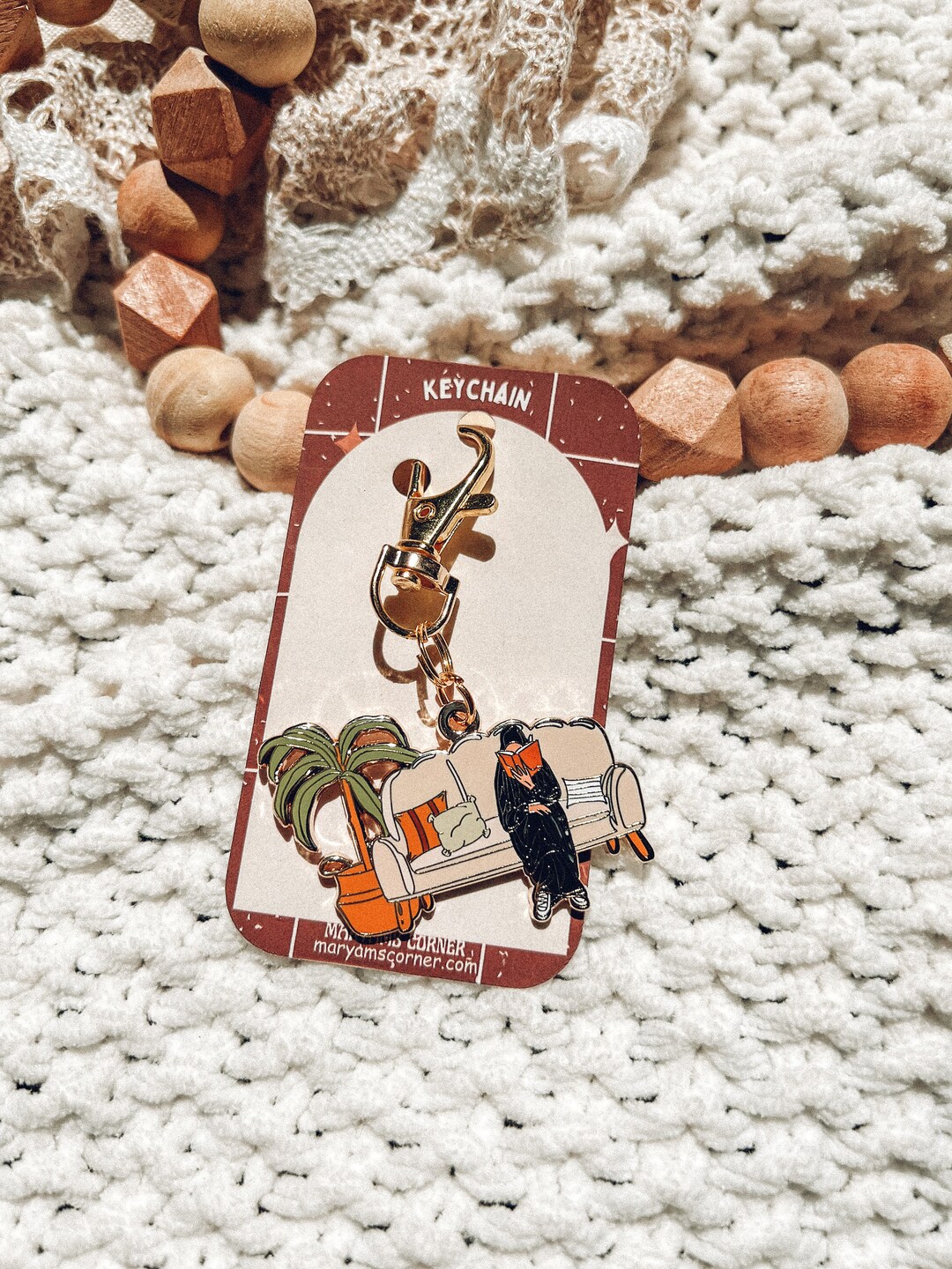 Reading Nook Keychain, Hijabi Keychain, Islamic Keychain, Muslim ...