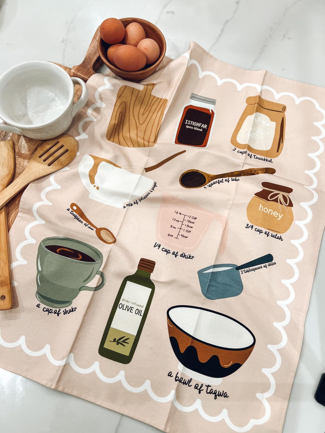 Recipe for Success Tea Towel ,islamic Kitchen Tea Towel, Islamic Tea ...