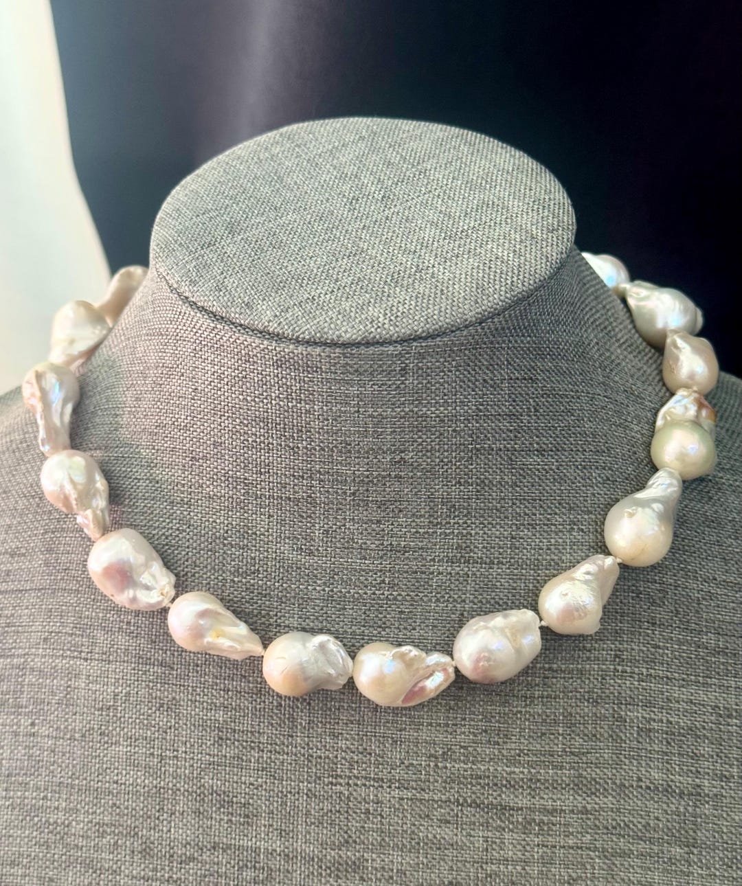 Chunky Baroque Pearl Necklace, High Quality Fire Ball Baroque Pearls ...
