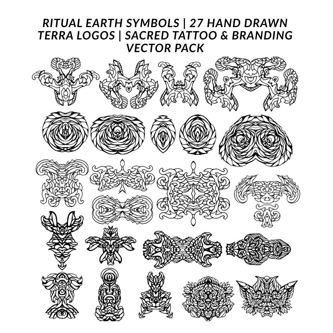 Ritual Earth Symbols | 27 Hand Drawn Terra Logos | Sacred Tattoo ...