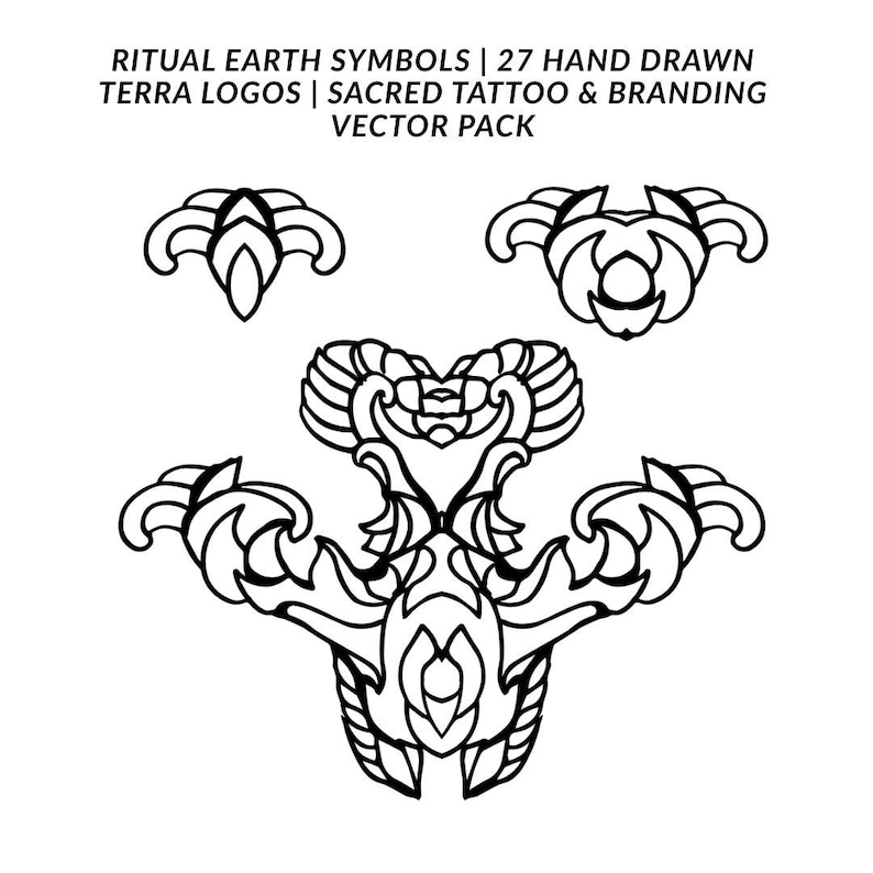 Ritual Earth Symbols | 27 Hand Drawn Terra Logos | Sacred Tattoo ...