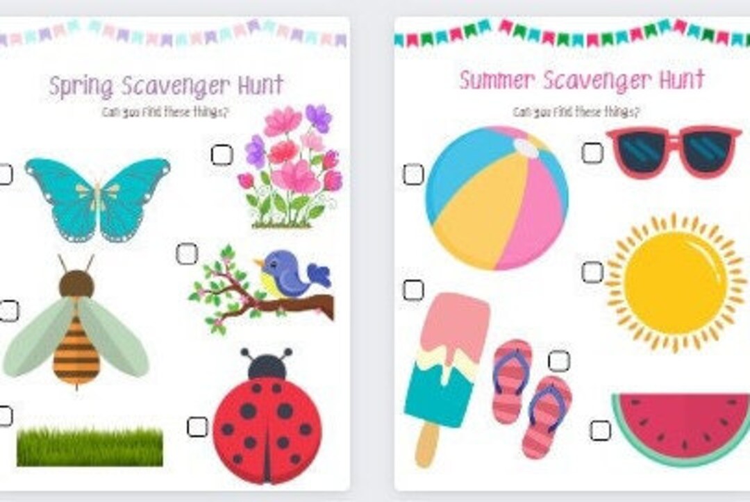 4 Seasons Scavenger Hunt Pack - Etsy