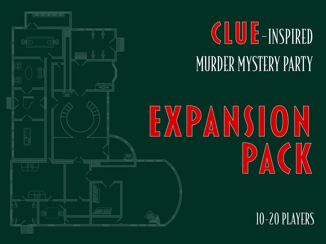 Clue Inspired Murder Mystery | Expansion Pack up to 20 Players ...