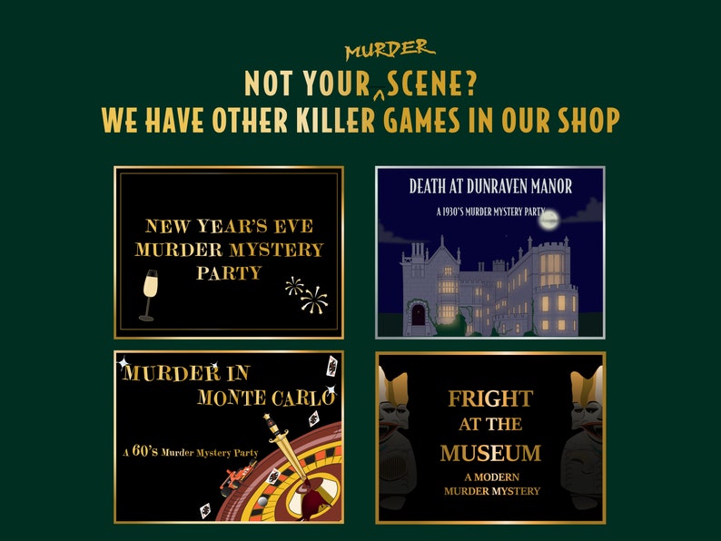 Murder Mystery Game | 15-30 Characters | 1920s Speakeasy Theme ...