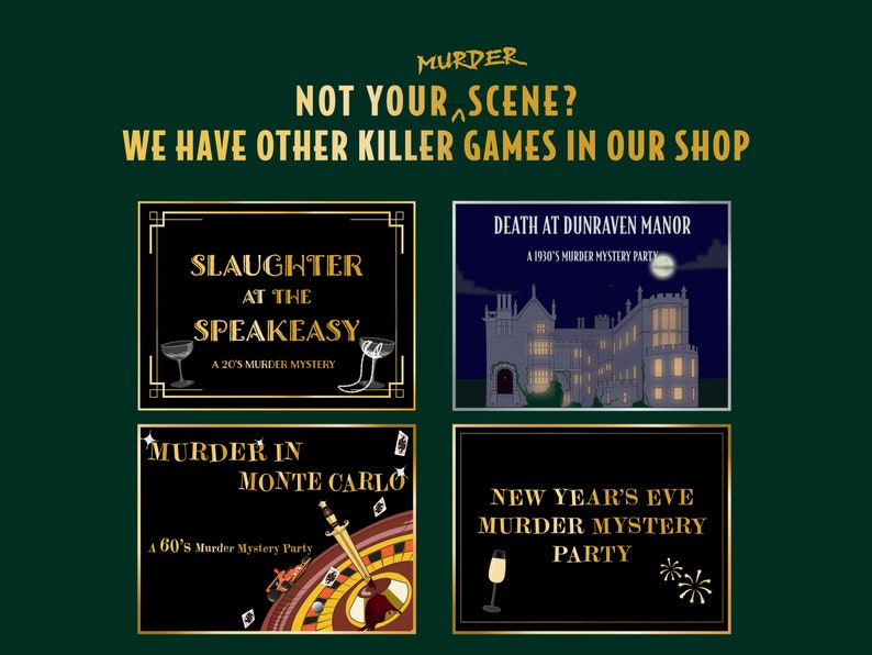 Clean Murder Mystery Game for 10-20 Players Fright at the - Etsy