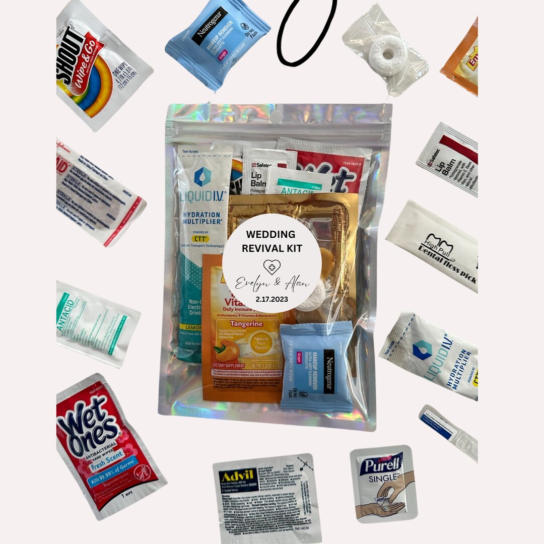 Wedding Revival Kit Hangover Kit Wedding Favor Event Reception Party ...