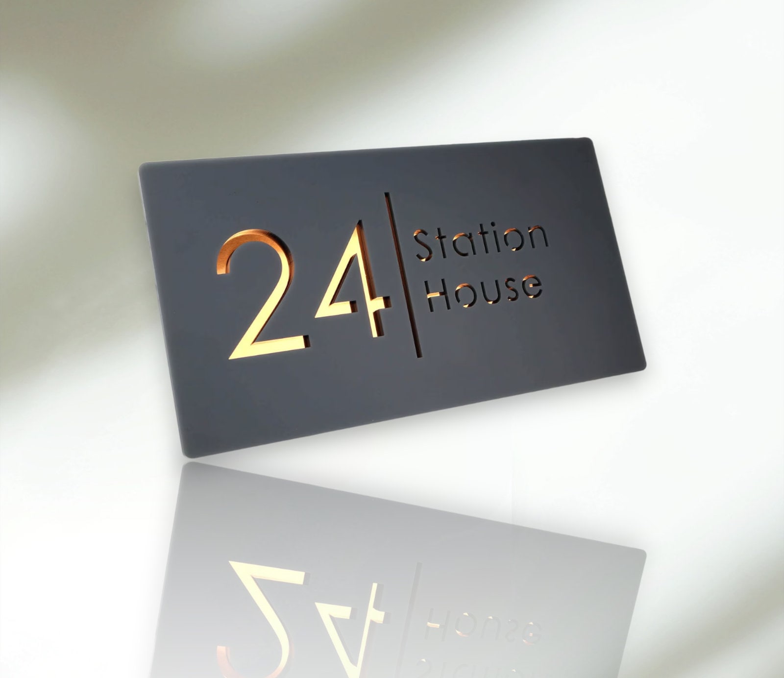 Acrylic House Numbers Door Sign | House Door Plaque | Black Acrylic ...