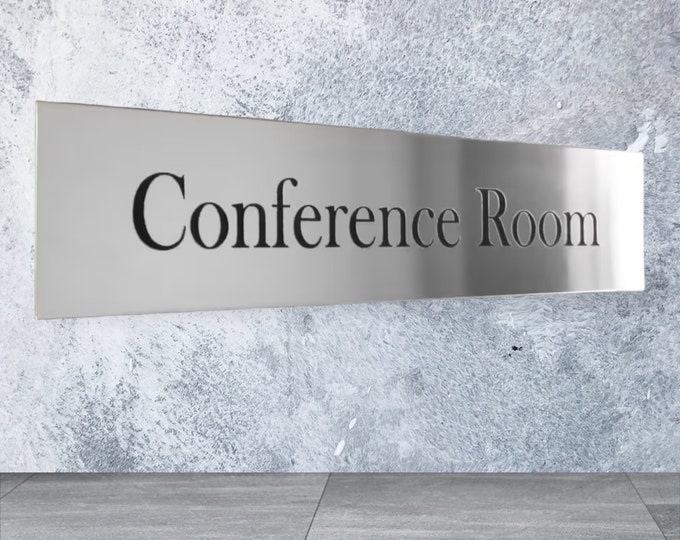 Office Door Name Plate Black Acrylic Custom Wall Mounted Name Label ...