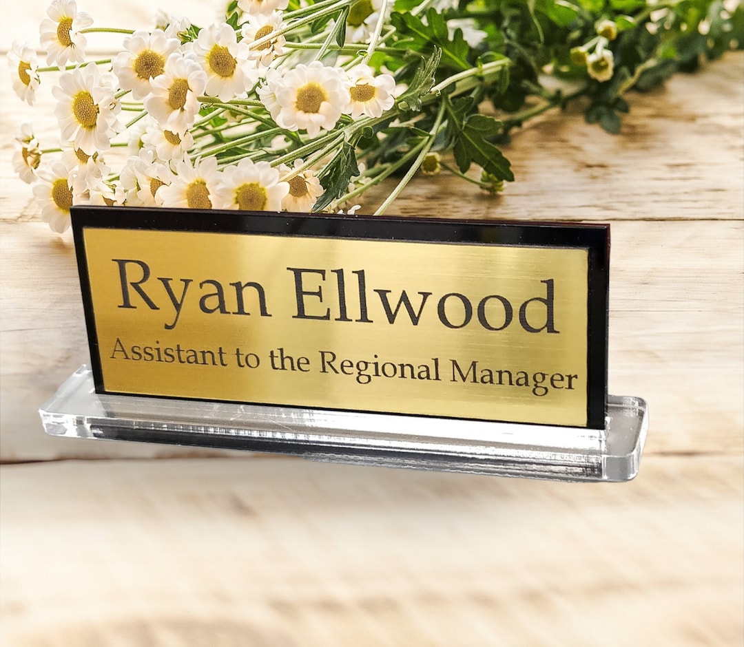Custom Desk Name Plate | Desk Plaque | Office Executive Desk Sign ...