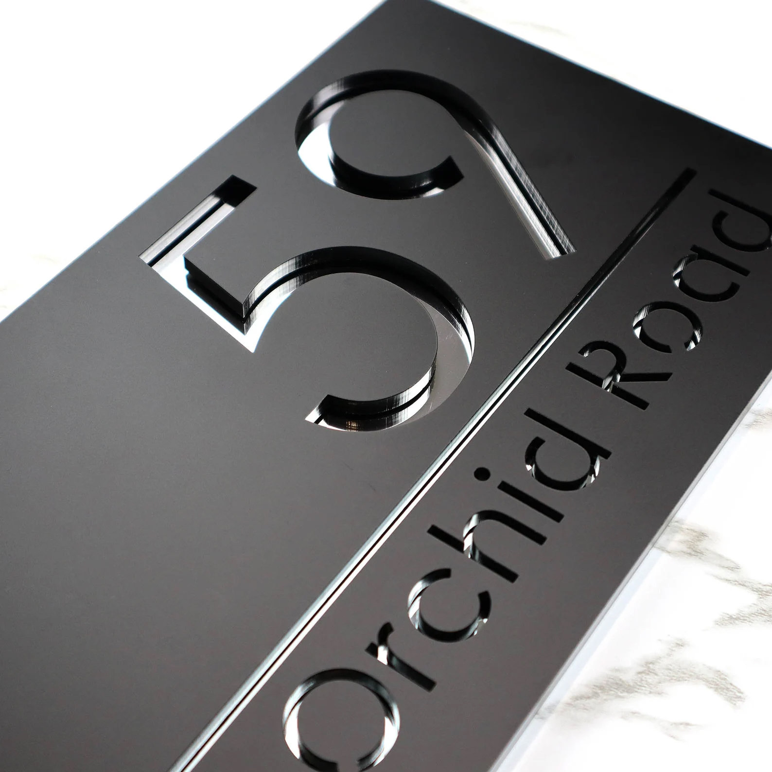 Acrylic House Numbers Door Sign | House Door Plaque | Black Acrylic ...