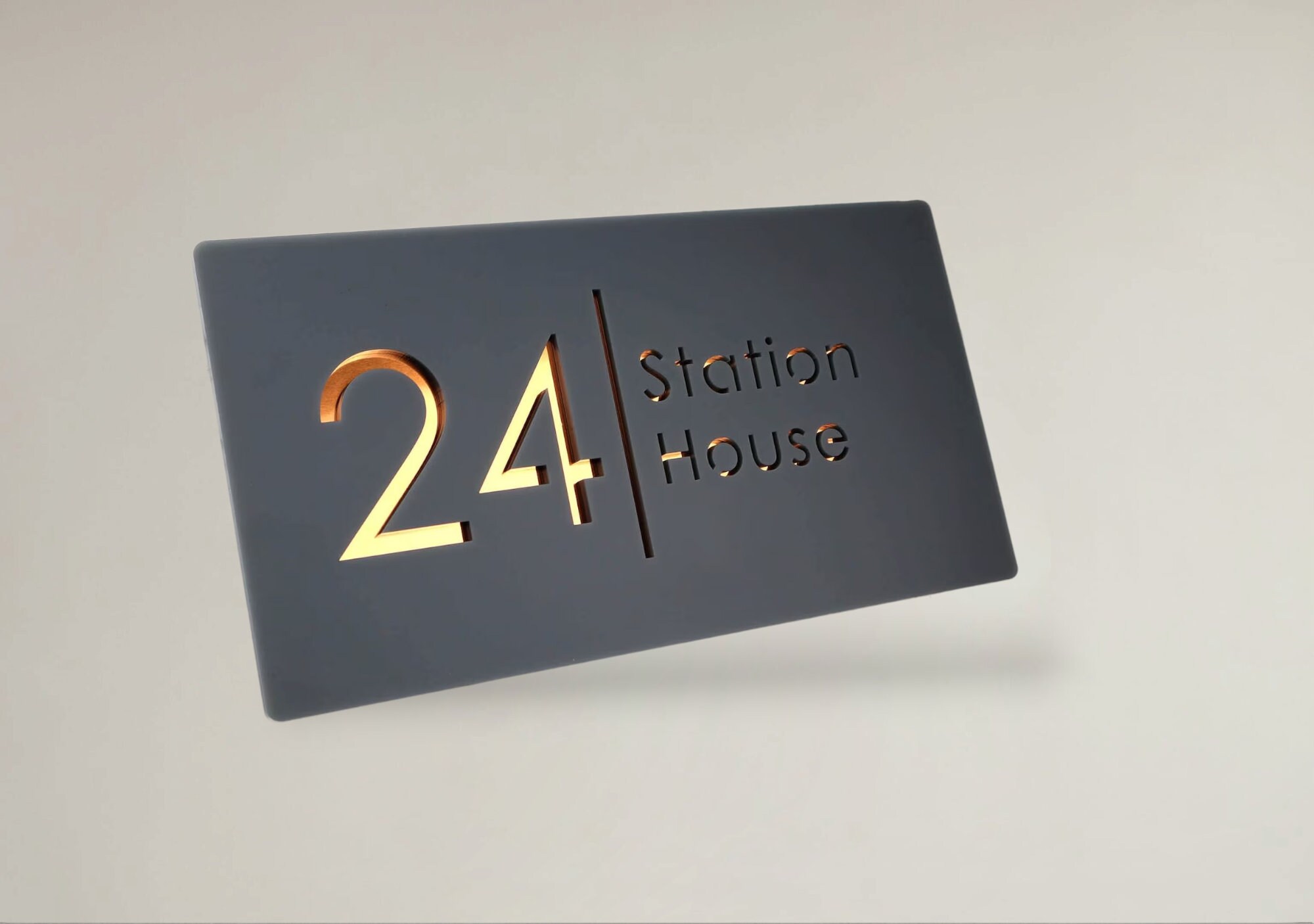 Acrylic House Numbers Door Sign | House Door Plaque | Black Acrylic ...