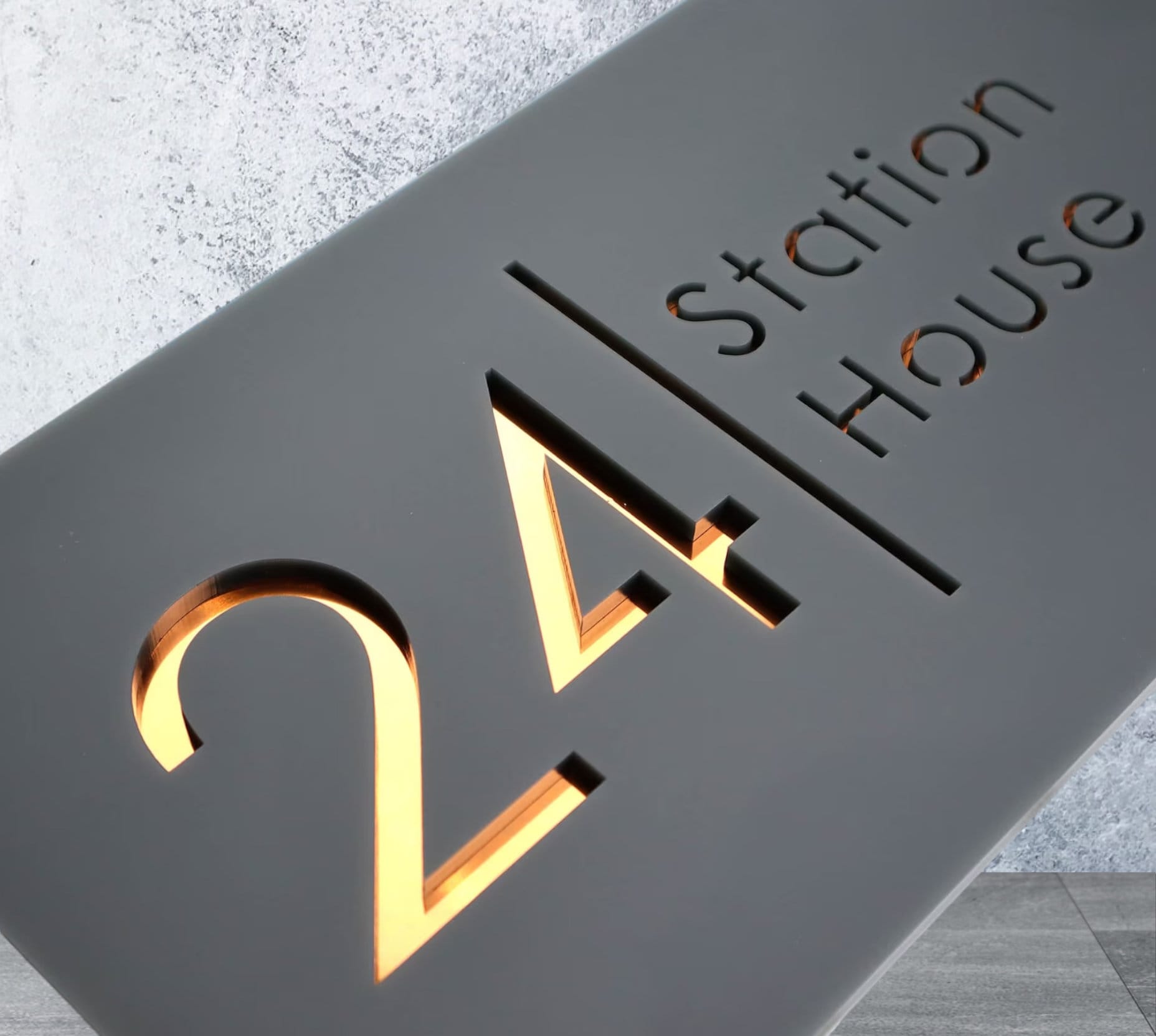 Acrylic House Numbers Door Sign | House Door Plaque | Black Acrylic ...