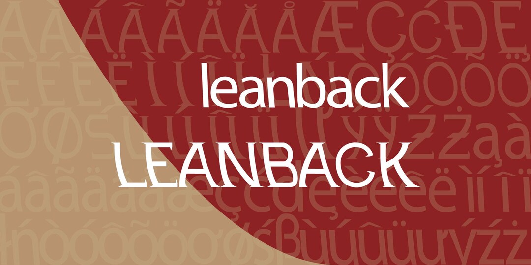 Leanback Font also for Commercial Use - Etsy