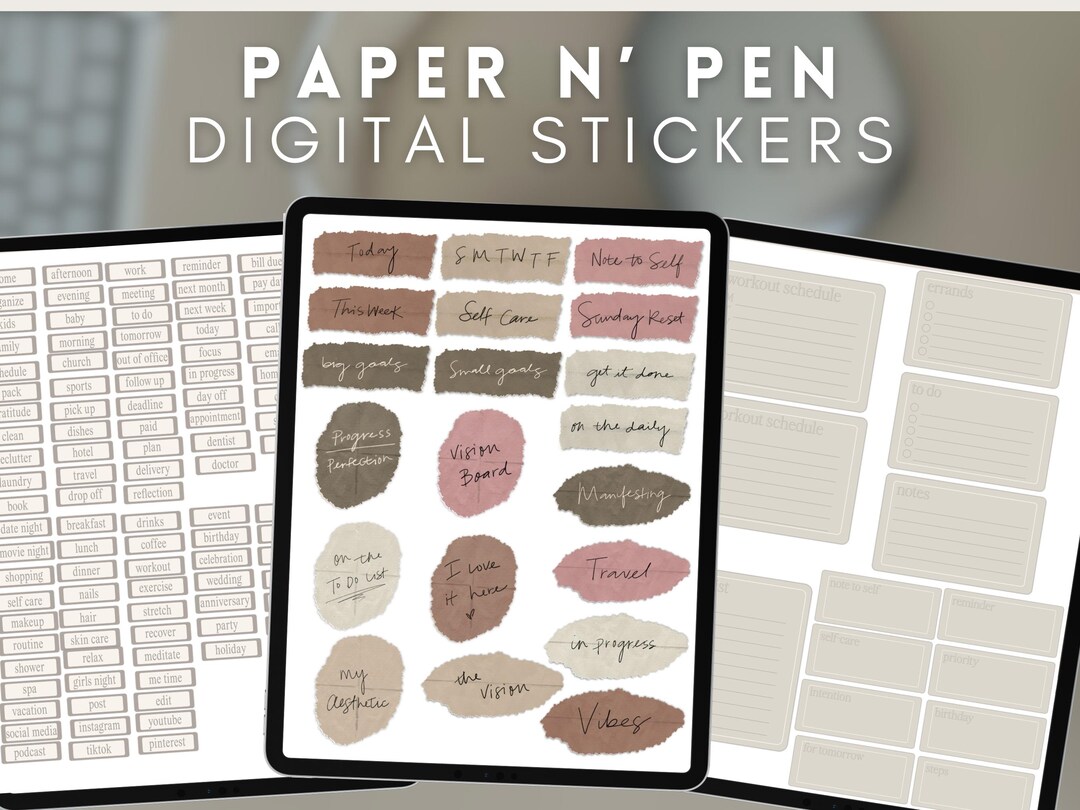 Paper N Pen Digital Stickers and Widgets by Allie Marie Digital ...